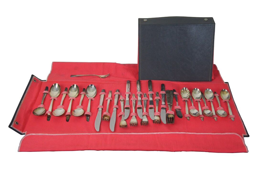 52 Piece Supreme Silverplate Flatware Set Concept Pattern Mid Century ...
