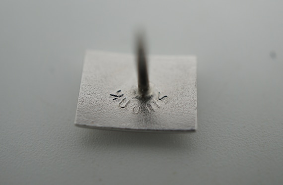 Swank Sterling Silver Enamel Masonic Lapel Pin Compass - Gem