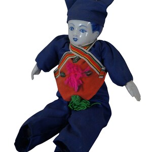 Vintage Dutch Boy Delft Blue & White Porcelain Doll W Cloth Body 10" - Etsy