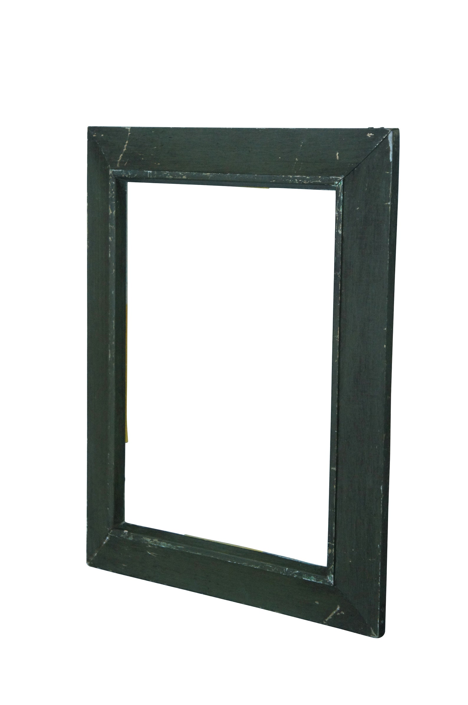 Vintage Olive Green Painted Wood Photo Picture Artwork Frame With Glass ...