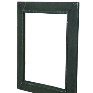 Vintage Olive Green Painted Wood Photo Picture Artwork Frame With Glass ...