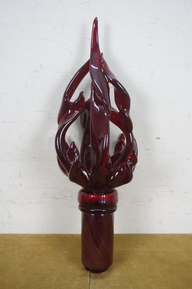 Jonathan Christie Ruby Red Art Glass Sacred Heart Decanter Bottle ...