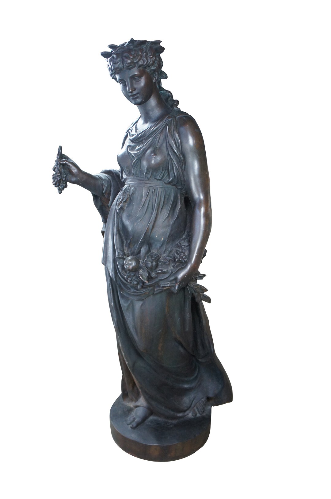 Antique Lifesize French Bronze Sculpture Demeter Greek Goddess of ...