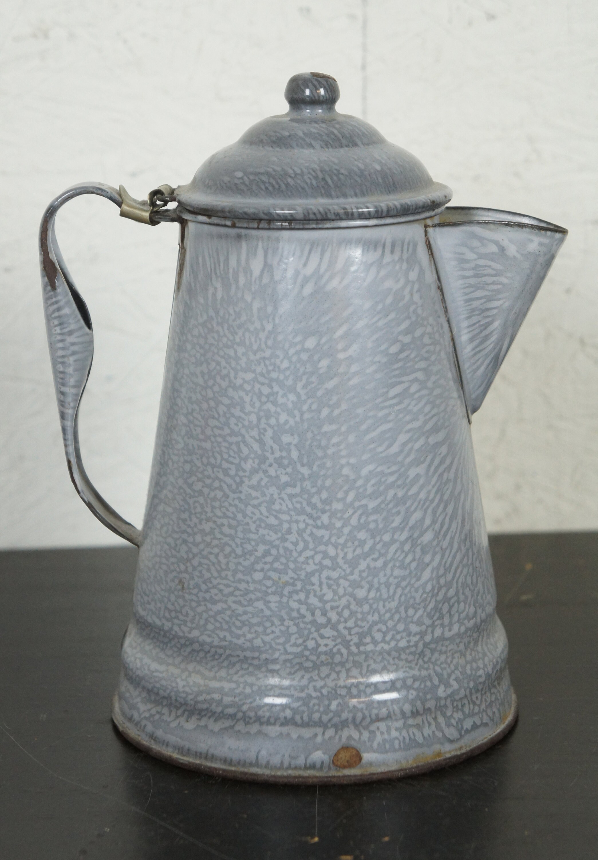 Antique Gray Graniteware Enamelware Coffee Pot Water Tea - Etsy