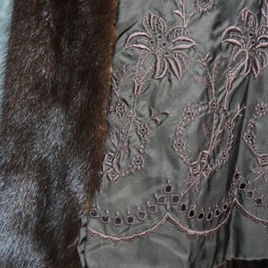 Vintage Stanley Rich Dark Brown Full Length Mink Fur Coat Rhinestone ...
