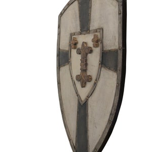 Charlemagne Hammered Metal French Crusader Knights Shield Fleur De Lis ...