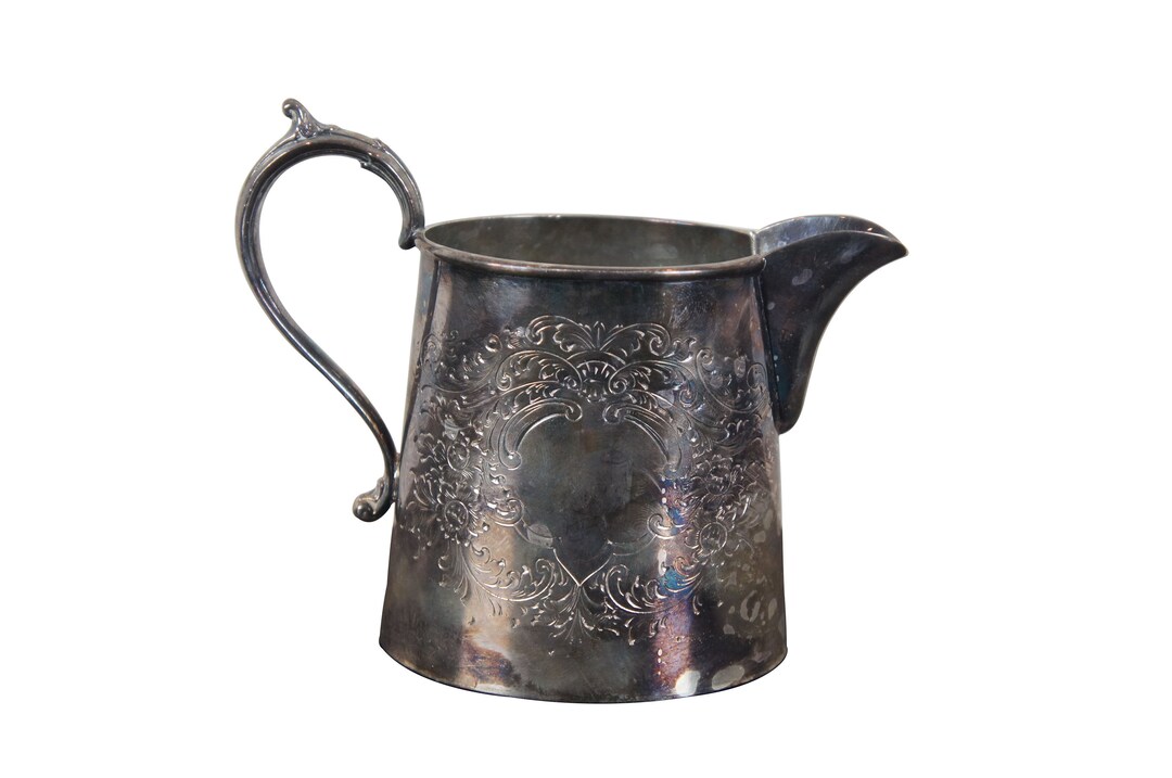 Antique William Adams Silverplate Creamer English Tea Coffee Water ...