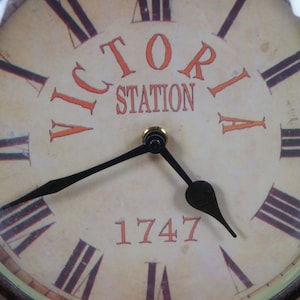 Vintage Victoria Station 1747 Double Sided Brass Wall Mount Railway ...