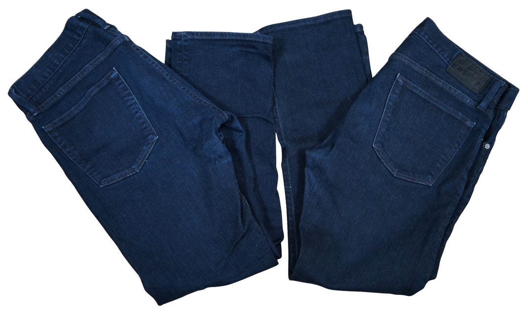 2 Vintage Polo Ralph Lauren Hampton Relaxed Straight Blue Denim Jeans ...