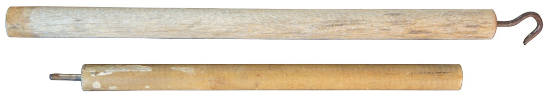 2 Antique Primitive Hooked Sticks - Etsy