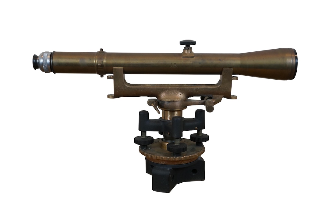 US Army Brass Surveyors Scope Transit Level K and E Keuffel and Esser W ...