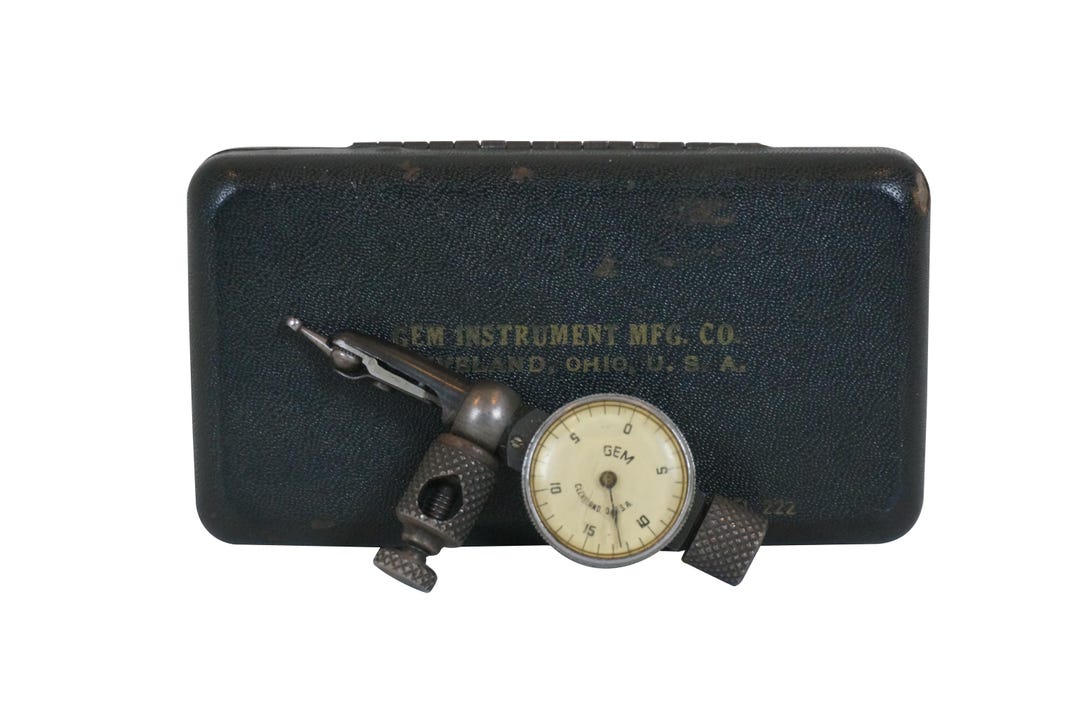 Vintage GEM Instrument MFG Co Cleveland Ohio Model 222 Dial Indicator 3 ...