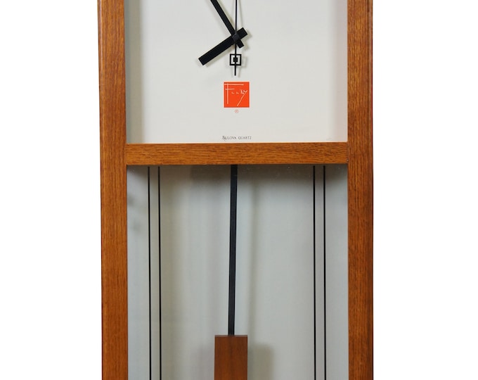 Bulova Gilmore 3320 Frank Lloyd Wright Modern Quartz Wall Mantel Clock ...