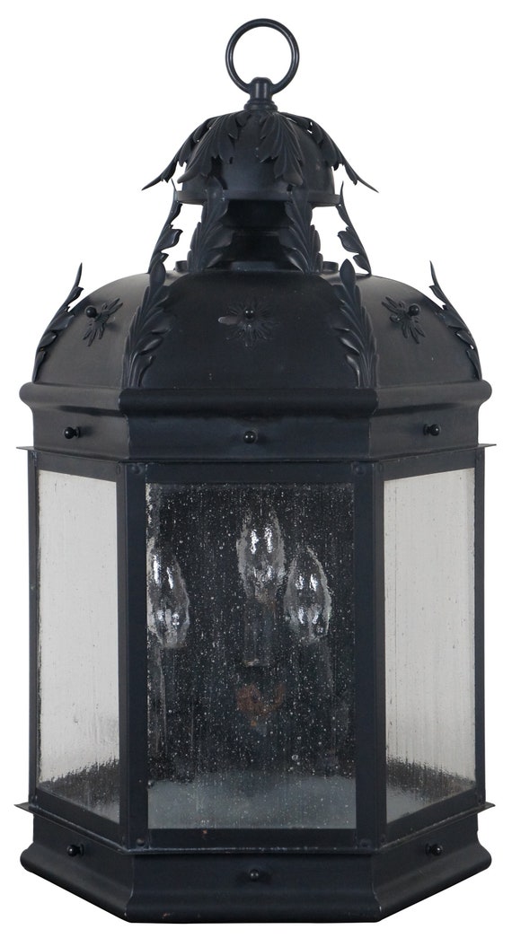 Traditional Outdoor Carriage Lantern Wall Sconce Three Light | Etsy