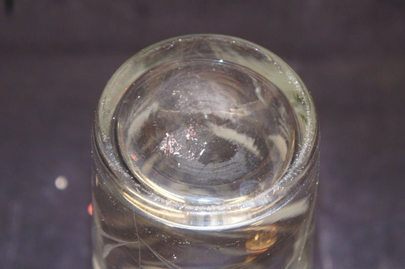 Large Round Etched Frosted Flowers Floral Designs Clear Glass | Etsy