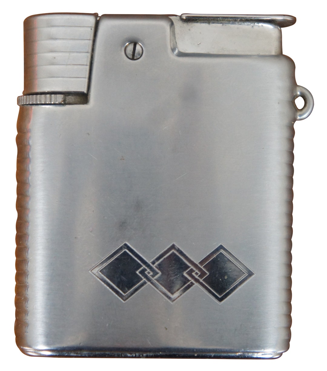 Vintage Art Deco English Ronson Pocket Lighter Interlocking Diamonds 2. ...