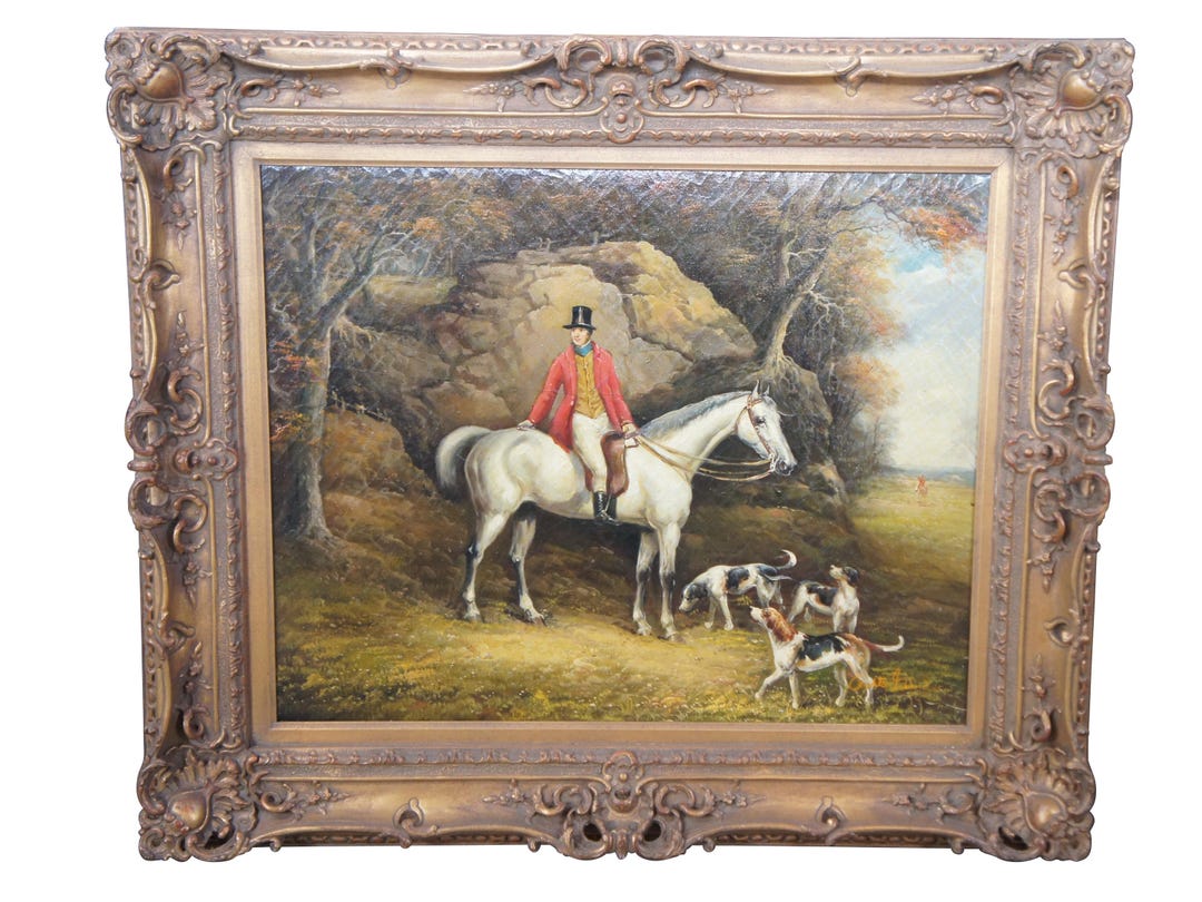 Viscount Rowland Hill on His Grey Hunter Portrait Painting After ...