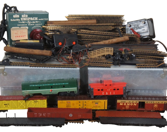 Railroad Train Set, Vintage Model Railroad Train Cars - Etsy