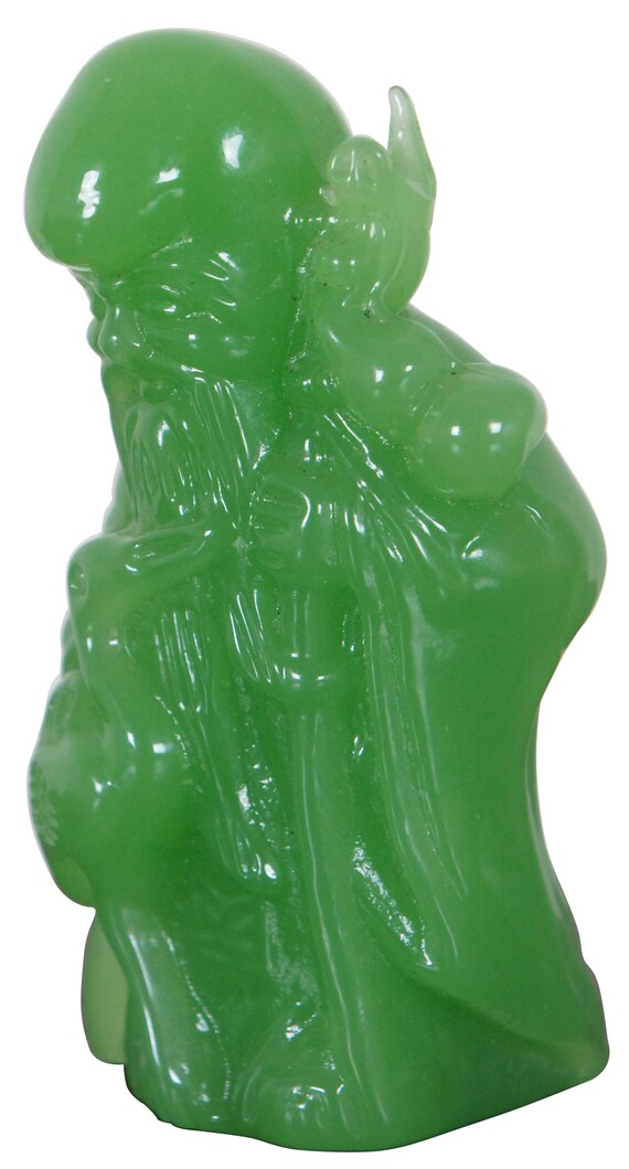 Jade Statues Japanese Sold At Auction: CHINESE / JAPANESE CARVED JADE