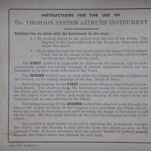 Vintage Thomson System Azimuth Nautical Navigation Instrument Circle ...