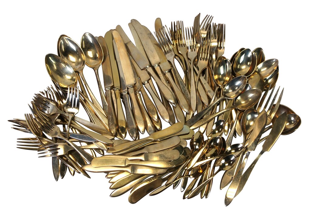 121 Pc Vintage Dirilyte Dirigold Regal Bronze Flatware Utensils Gold - Etsy