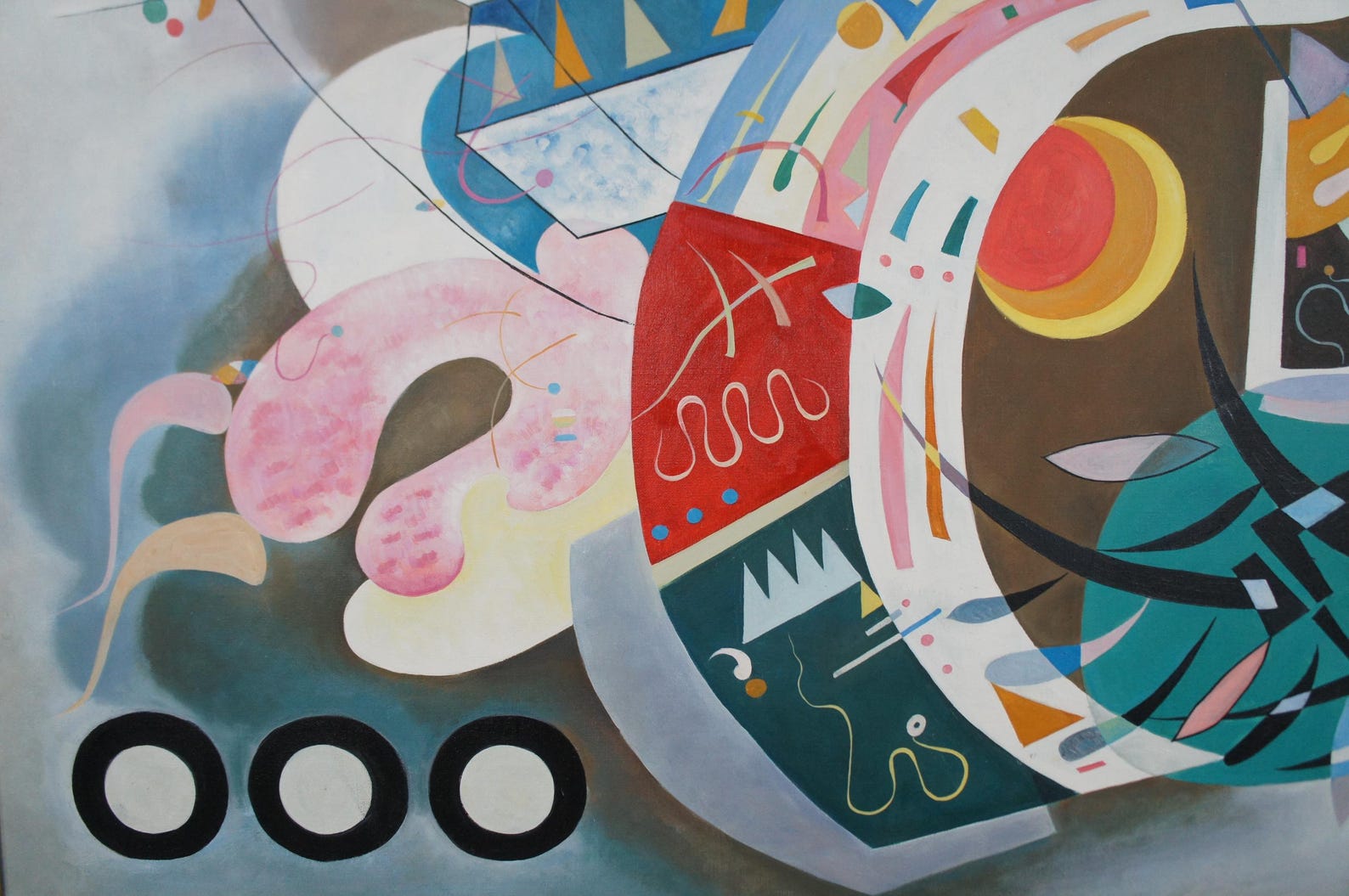 Dominant Curve Biomorphic Abstract Modern Painting After Wassily ...