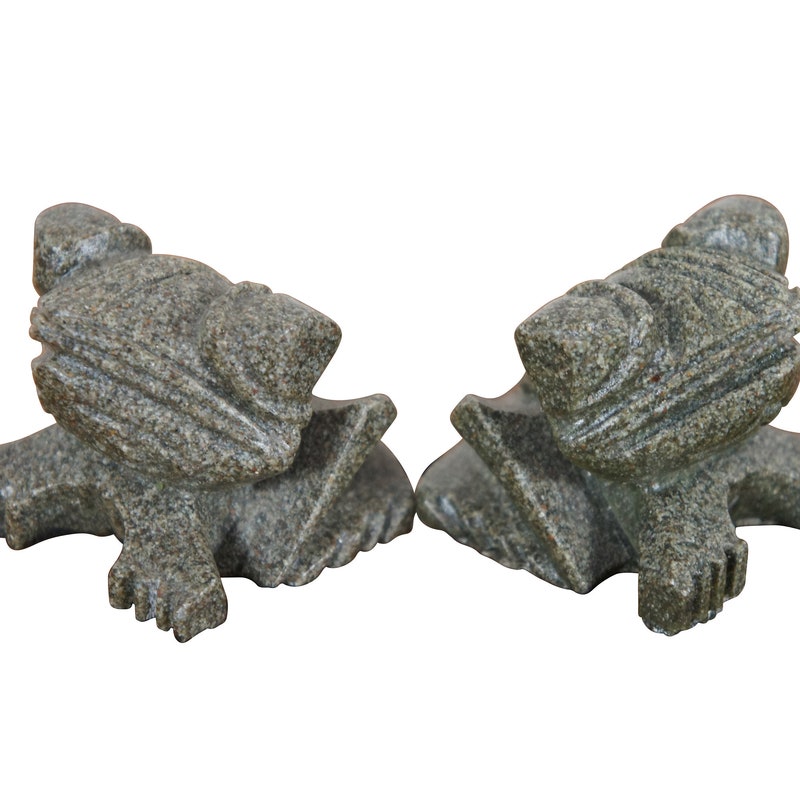 Stone Frog Figurine - Etsy