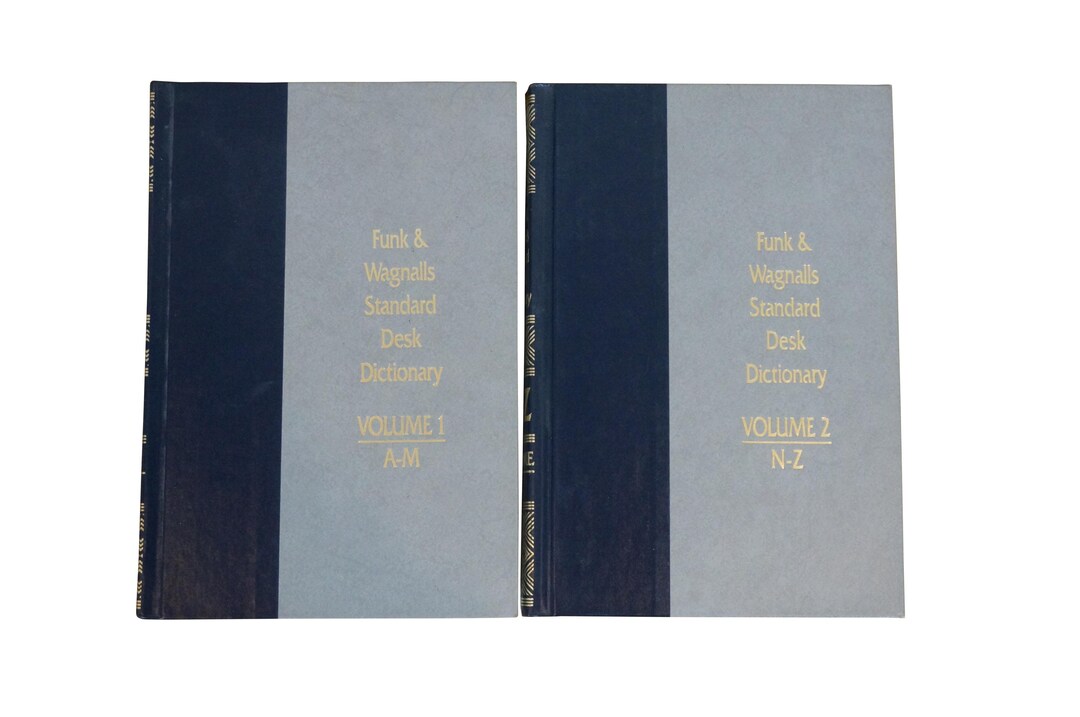 Vintage 1984 Funk & Wagnalls Standard Desk Dictionary 2 Vol Book Set - Etsy