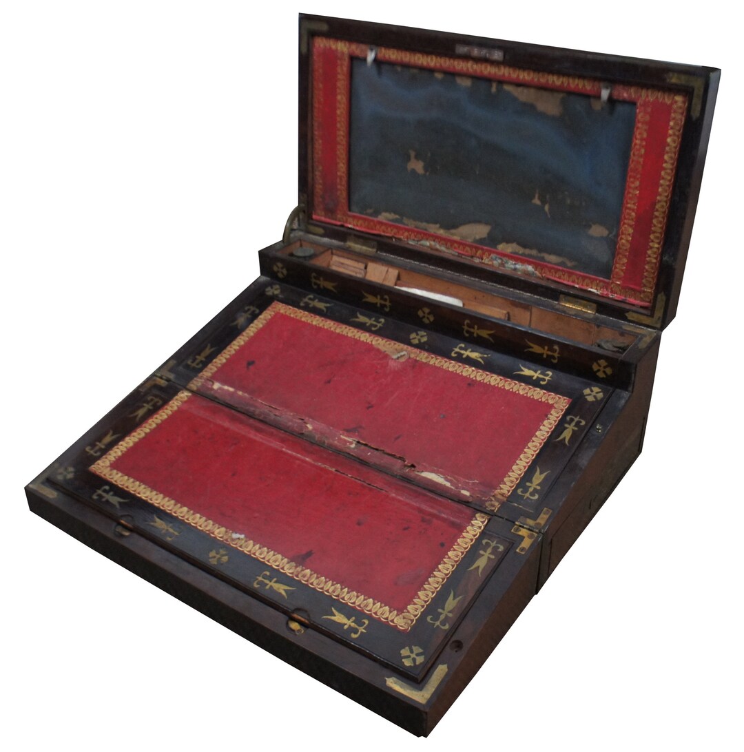 Antique 19th Century English Regency Rosewood Writing Slope Box ...