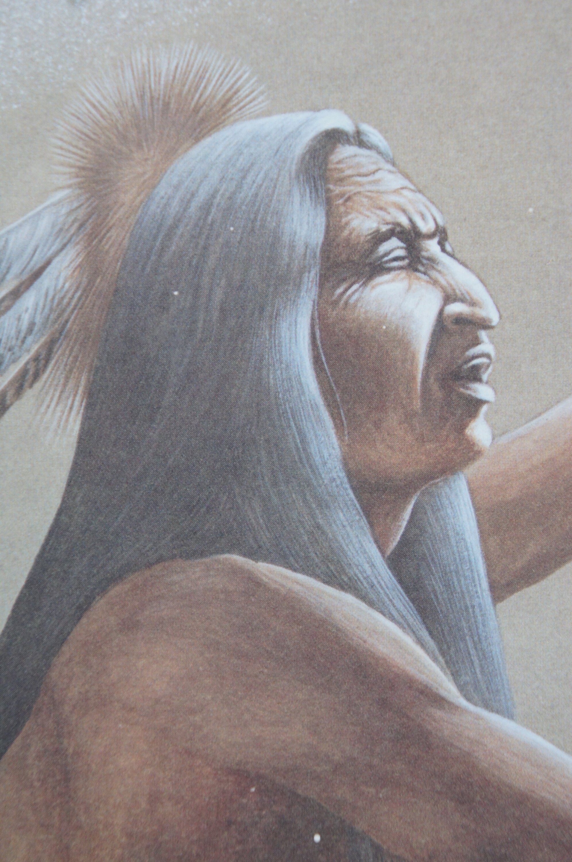 1980s Native Johnny Tiger Jr Medicine Culture Indian Print 23" - Etsy