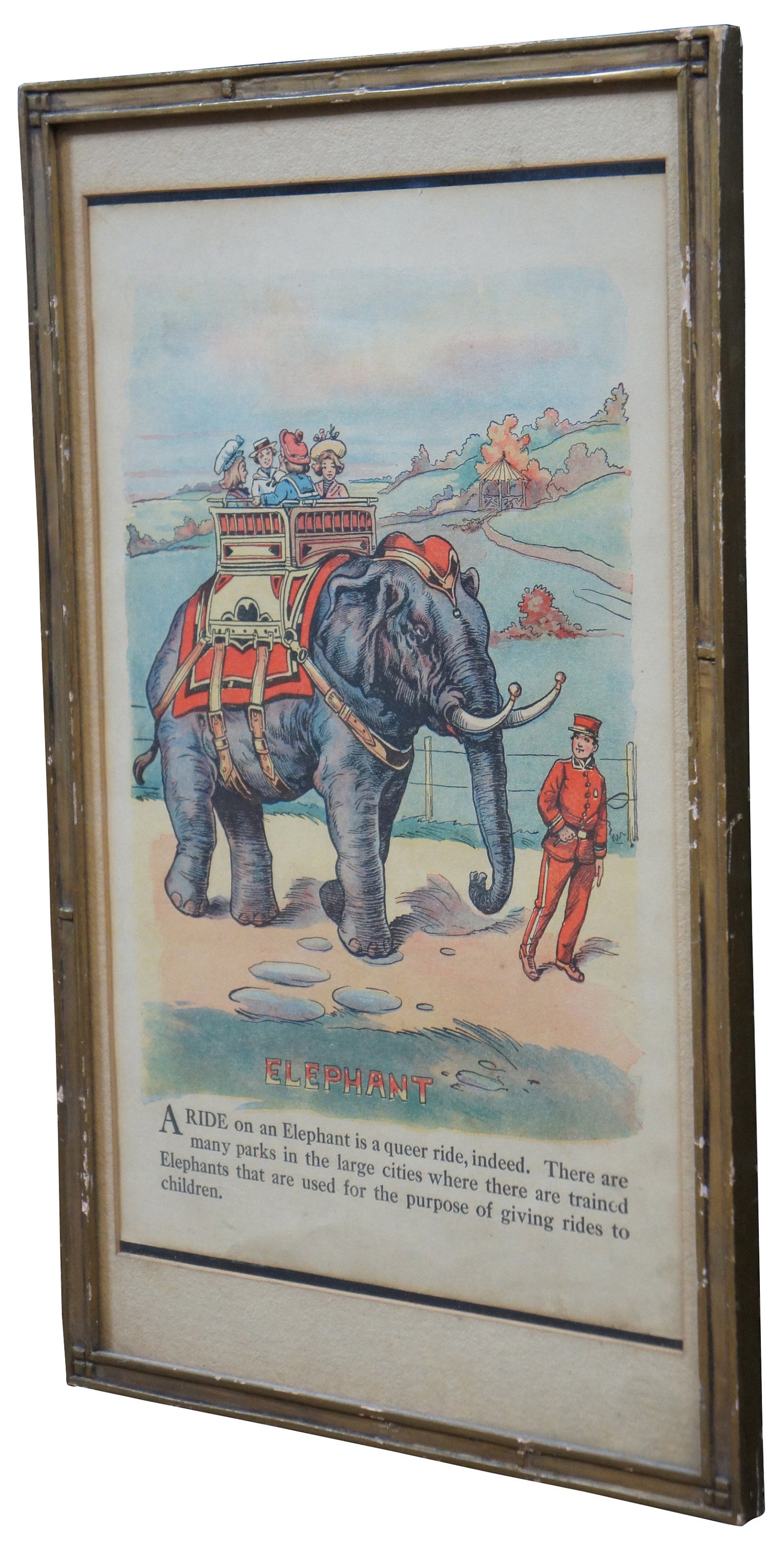 1915 Antique Framed Elephant Ride Childrens Storybook Book - Etsy