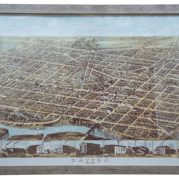 Map of Dayton Ohio - Etsy