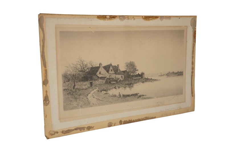 Antique Alfred J Haller Signed Home Sweet Home Landscape Etching 25" - Etsy