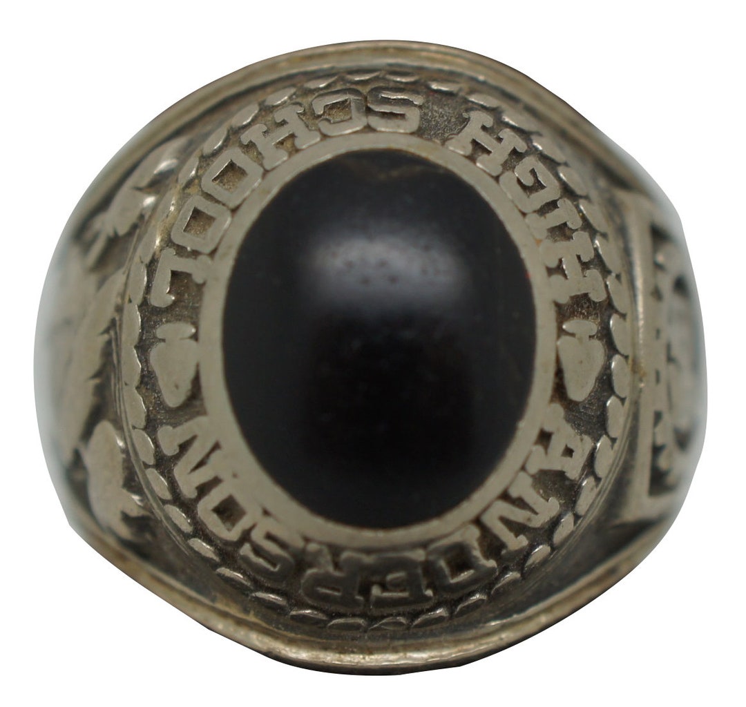 1974 Jostens 10k White Gold 15.5g Class Ring Anderson HS Size 8.75 ...