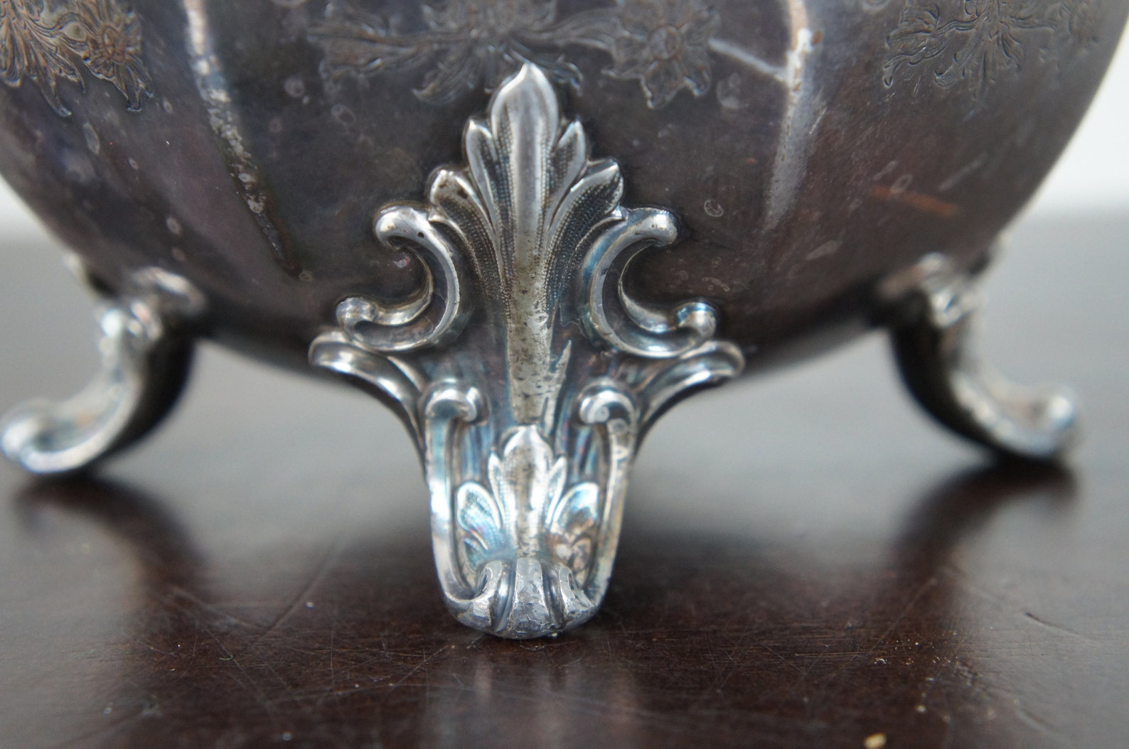 Antique T & J Creswick Sheffield England Silverplate Teapot Repoussé ...