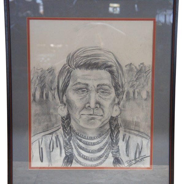 Native American Charcoal Drawings - Etsy