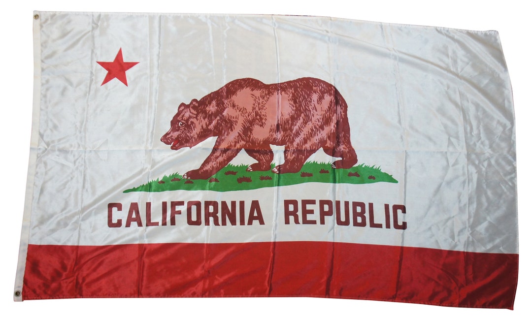 Vintage California Republic State Flag Banner USA Polyester Bear 3’ X 5 ...