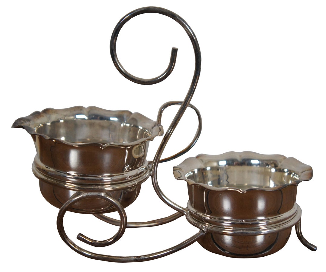 Vintage English Yeoman Silver Plate Tea Coffee Cream & Sugar W Caddy ...