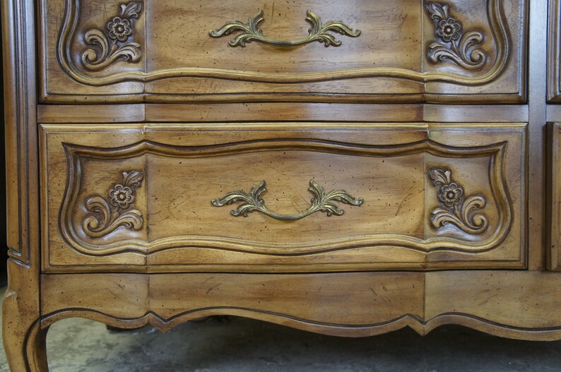 Basic Witz French Provincial Serpentine Fruitwood Dresser & - Etsy