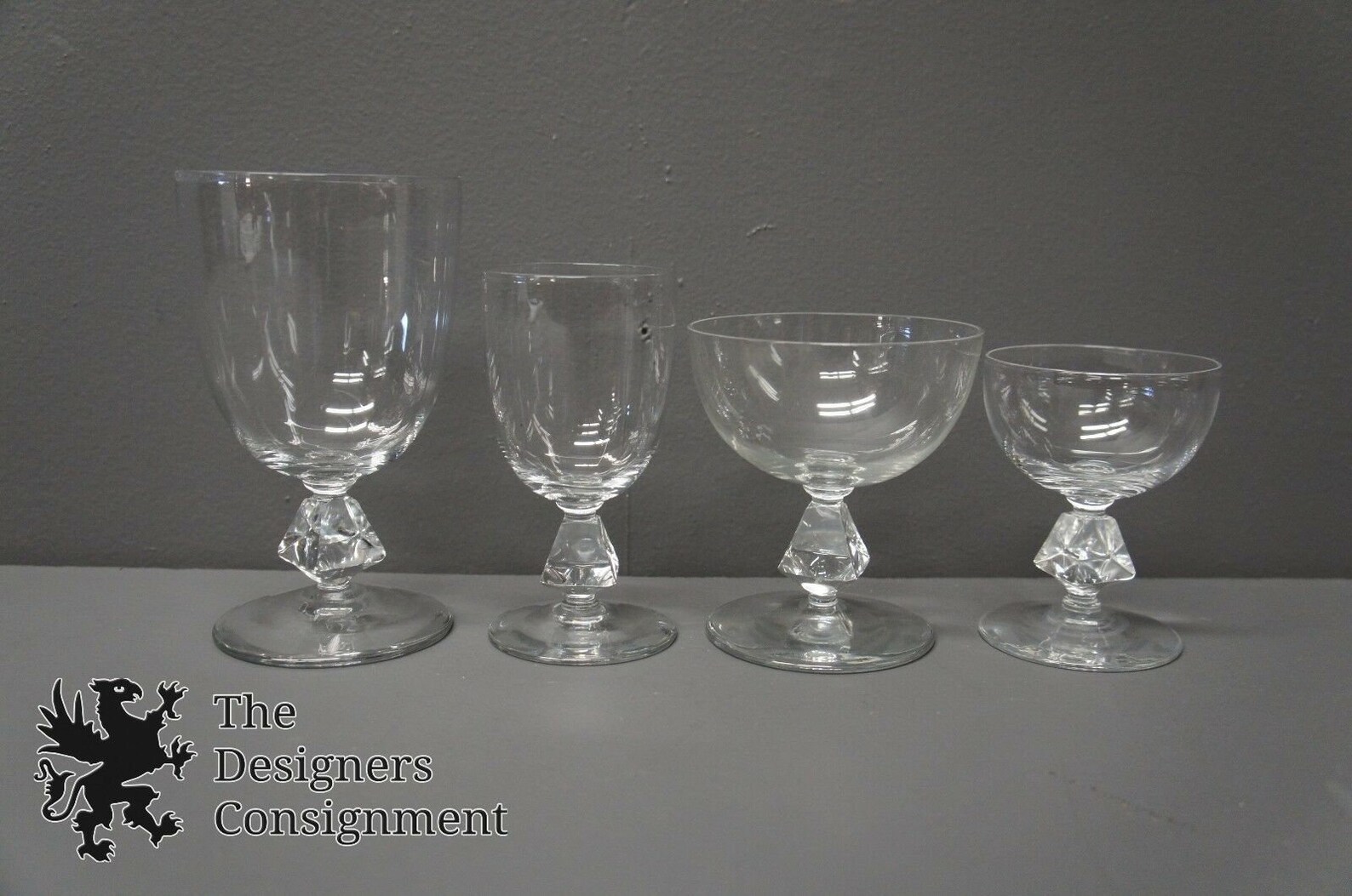 24 Piece Bryce Hand Blown Glass & Crystal Accented Wine - Etsy