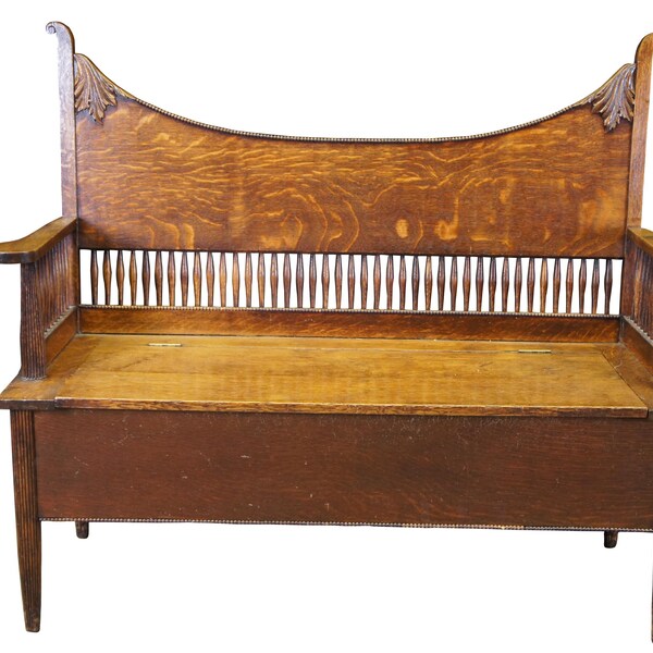 Antique Storage Bench - Etsy