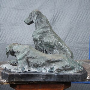 Vtg Bronze Sculpture of 2 Labrador Retrievers After Pierre Jules Mene ...