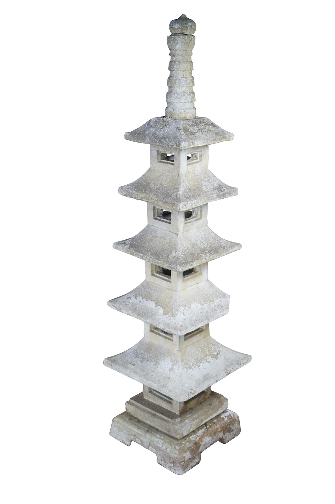 Antique Japanese Hand-carved Stone Pagoda "five Elements" Sculpture ...