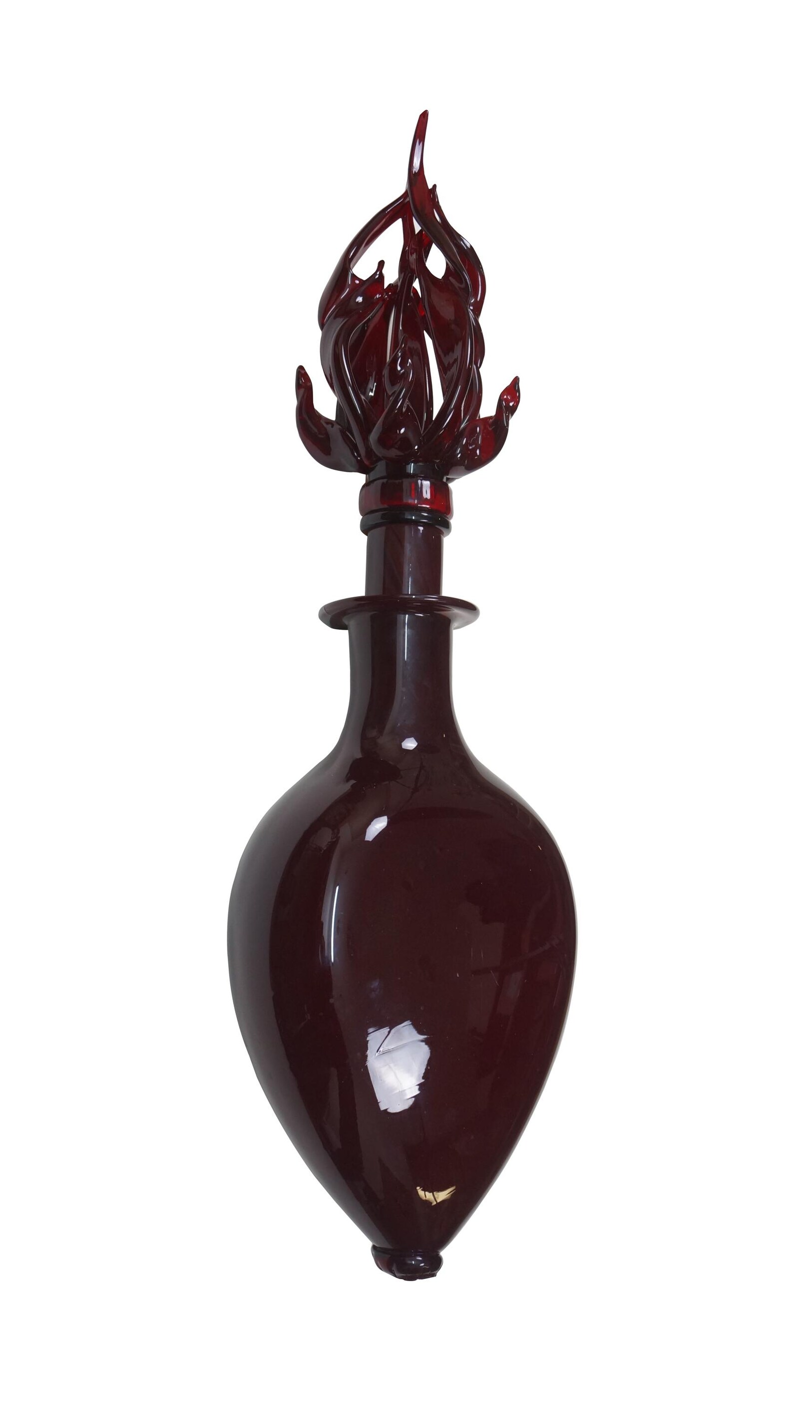 Jonathan Christie Ruby Red Art Glass Sacred Heart Decanter Bottle ...