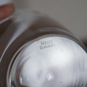 Miller Rogaska Vintage Cut Crystal Flower Bud Vase Garland Urn Leaf ...