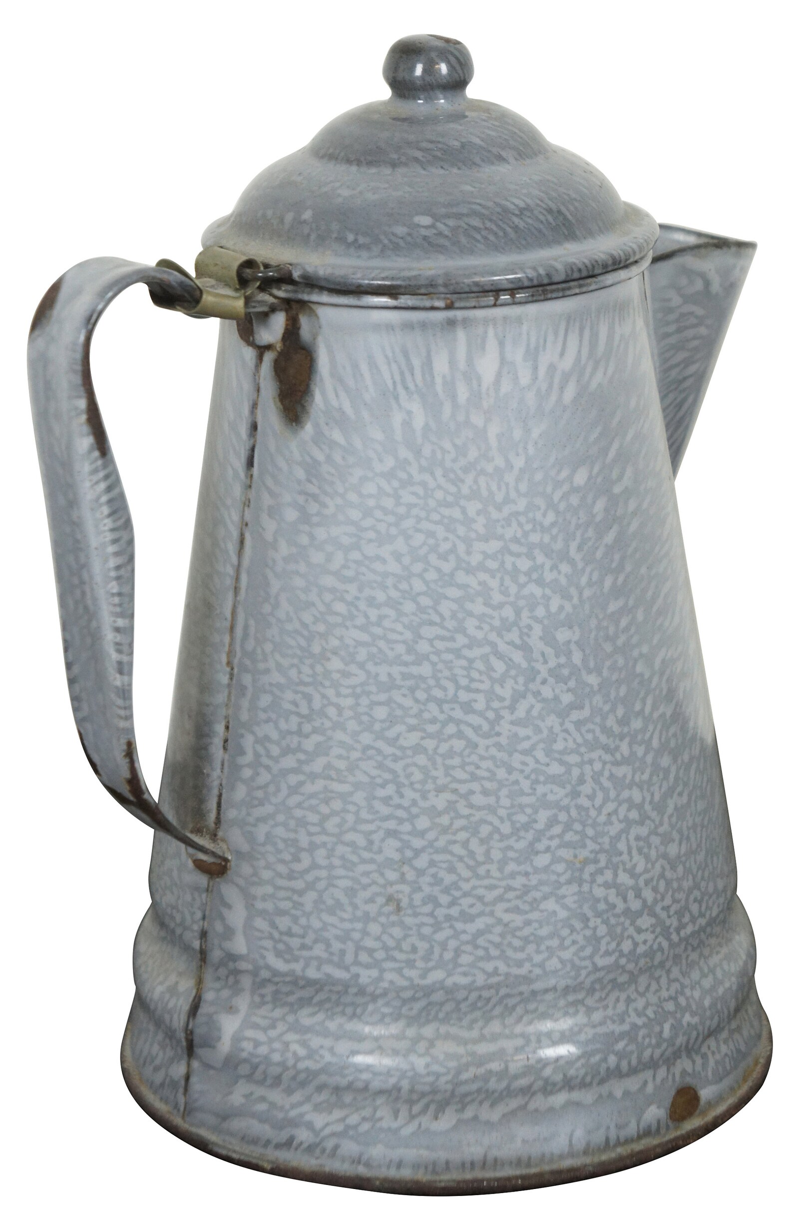Antique Gray Graniteware Enamelware Coffee Pot Water Tea - Etsy