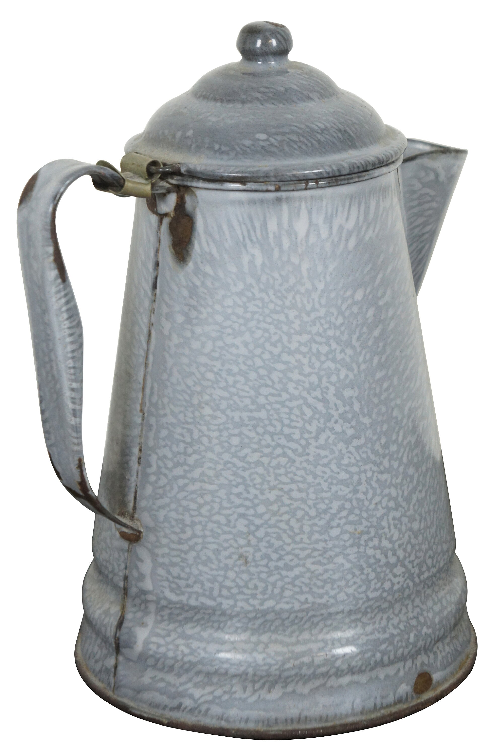 Antique Gray Graniteware Enamelware Coffee Pot Water Tea - Etsy