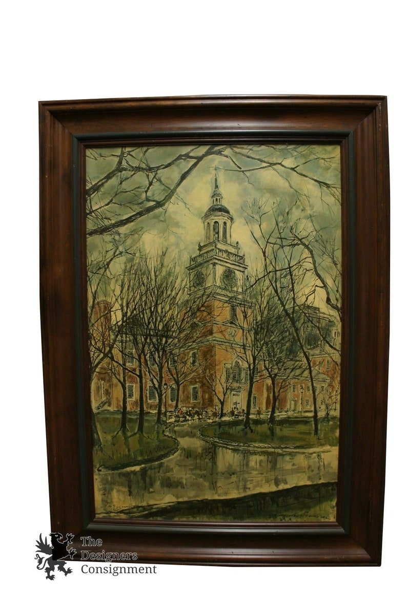 Colonial Print on Board College Campus Architectural Building - Etsy