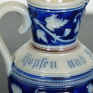 Antique Simon Peter Gerz Figural Stoneware Salt Glaze Pitcher Ewer Monk ...