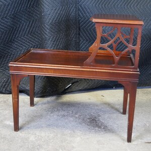Mid Century Mahogany 2 Tiered Fretwork End Side Accent Table 26" - Etsy